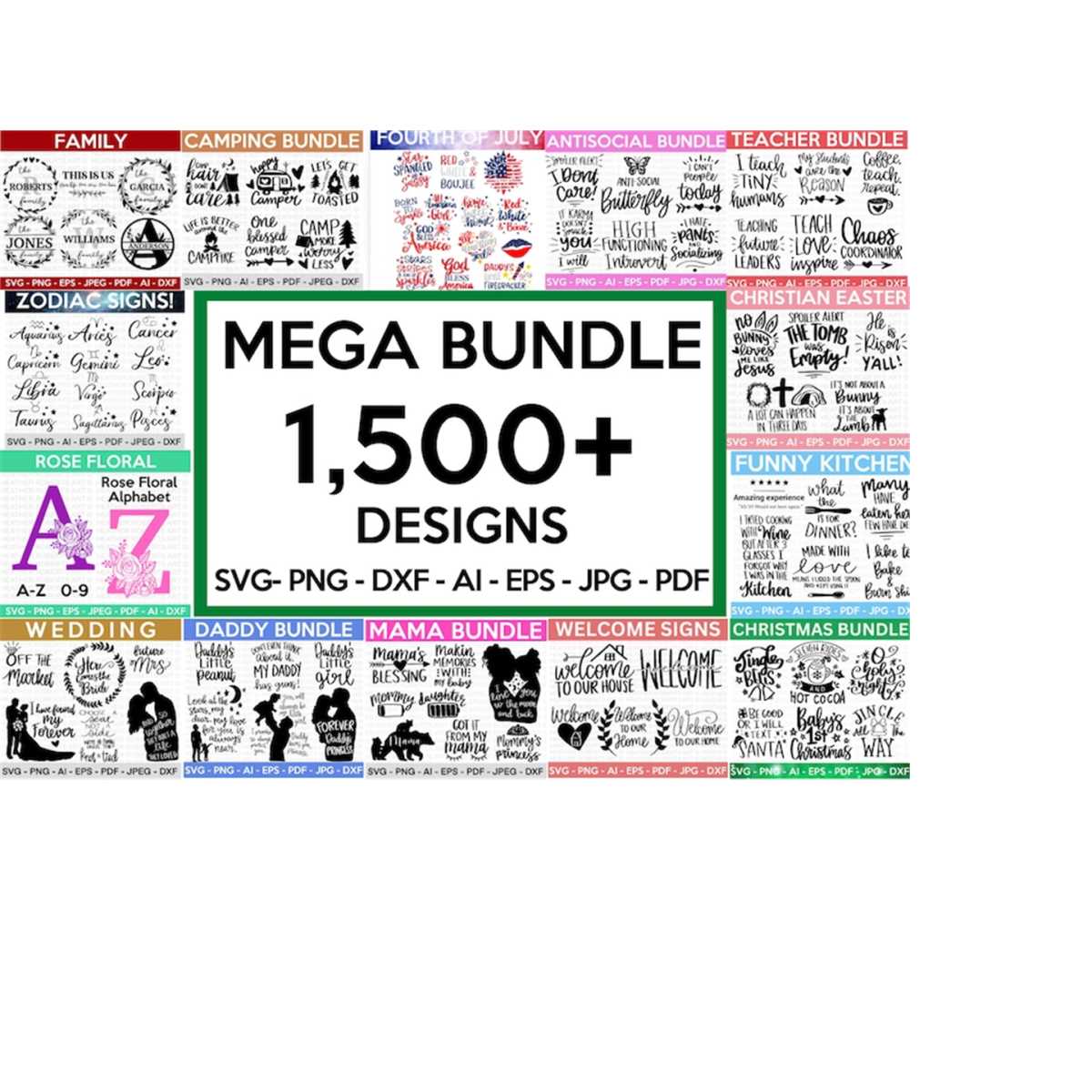 MEGA SVG BUNDLE, 1500 Designs, Heather Roberts Art Bundle, H | Inspire Uplift