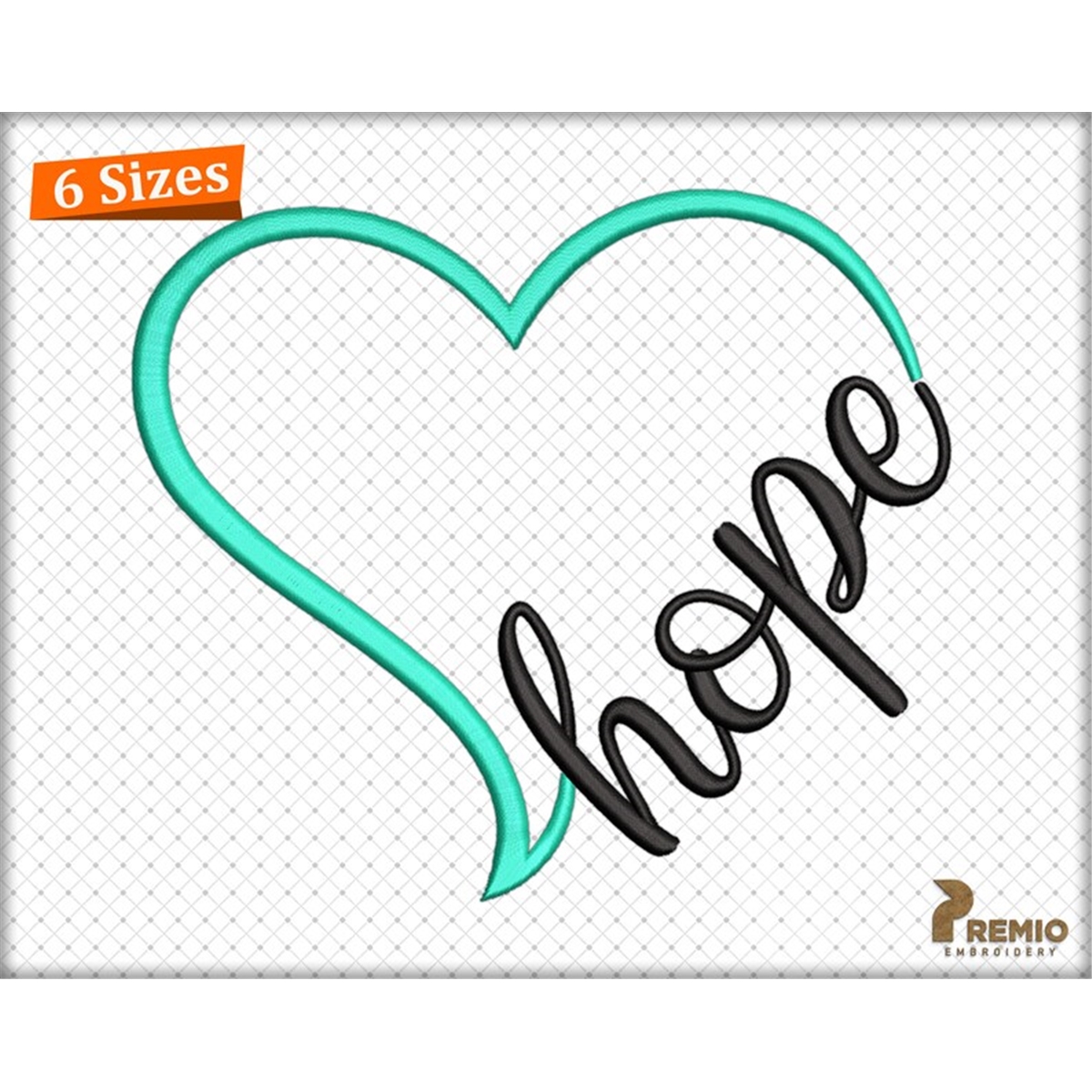 Hope Heart Embroidery Design, Hope Embroidery Design, Hope E - Inspire ...