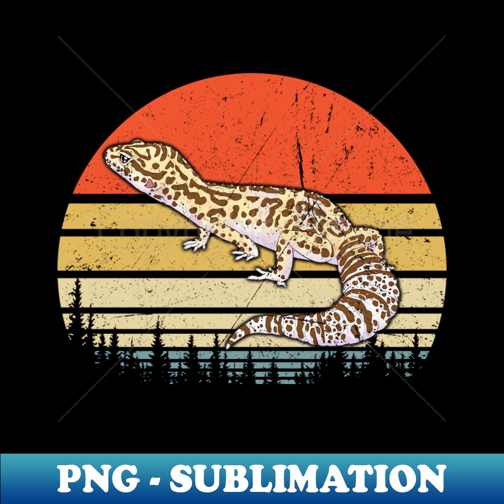 Leopard Gecko Vintage Version - Instant PNG Sublimation Down | Inspire ...