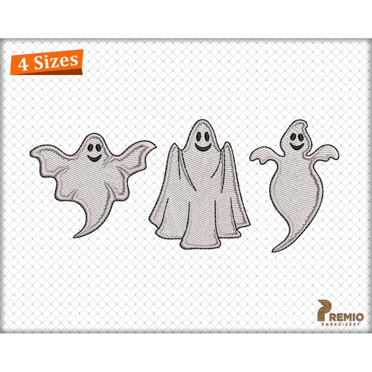 Three Ghost Embroidery Design, Trick or Treat Ghost Embroide | Inspire ...