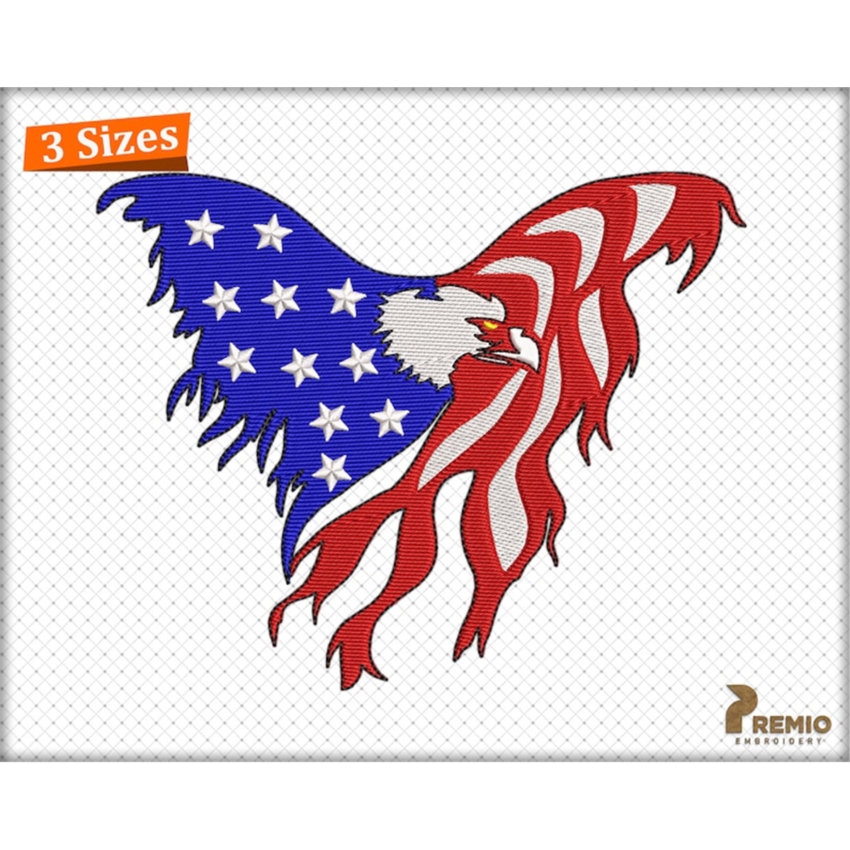 USA Eagle Embroidery Design, USA American Flag Machine Embro | Inspire ...