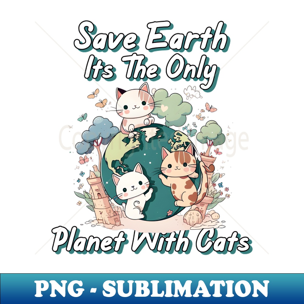 Save The Earth Its The Only Planet With Cats - Modern Sublim | Inspire ...
