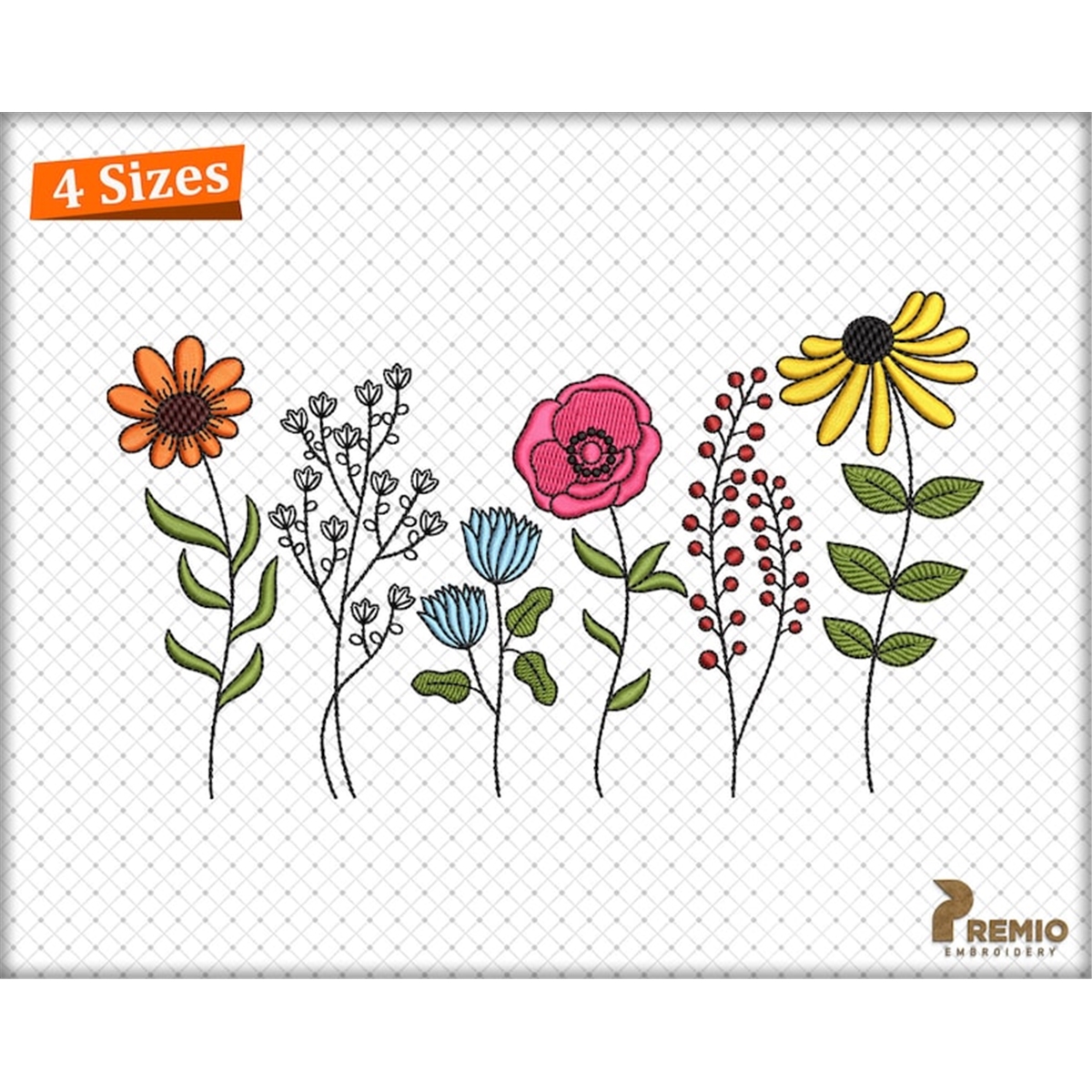 Wildflowers Embroidery Designs, Hello Spring Wildflower Flor | Inspire ...