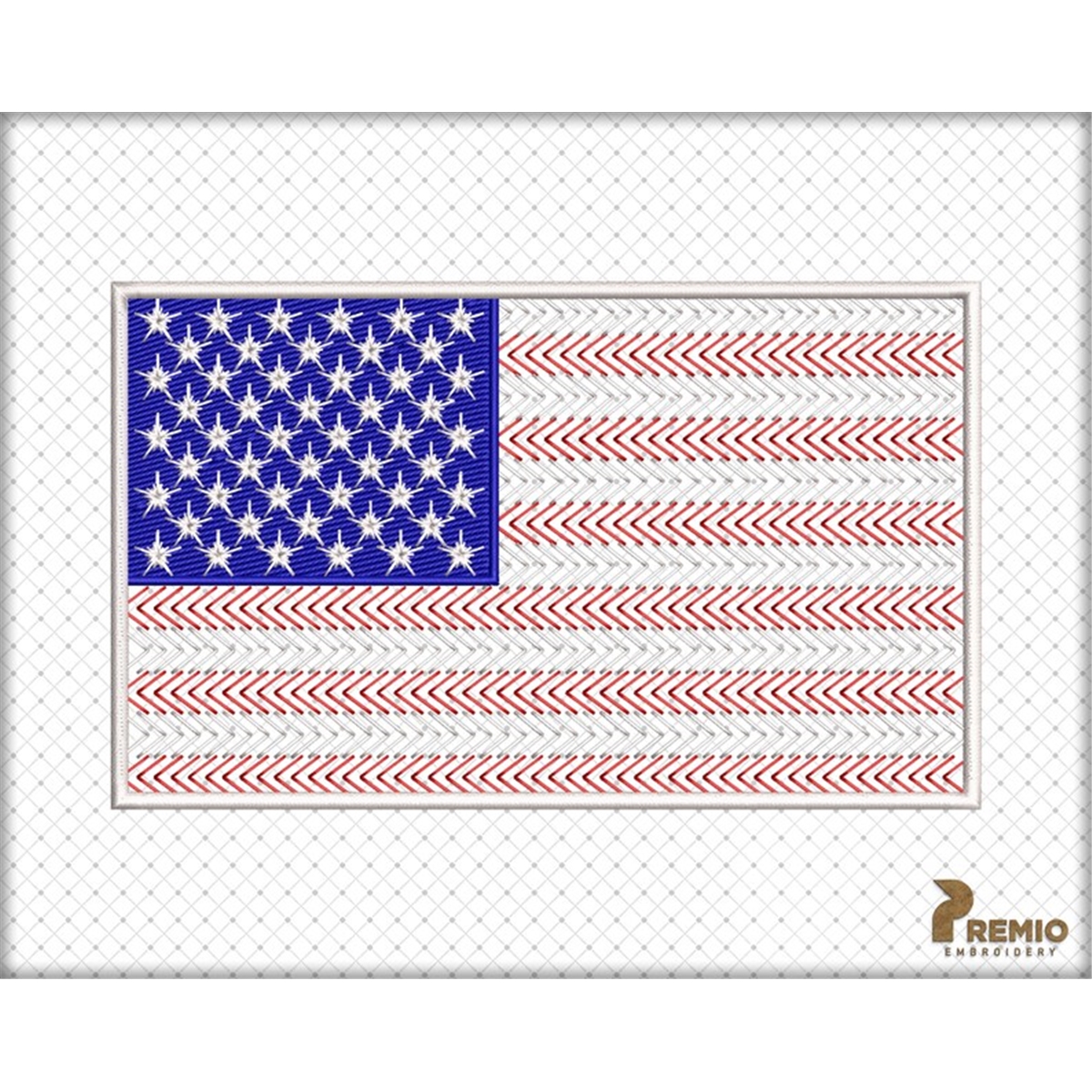 American Flag Motif Satin Stitch Machine Embroidery Design, | Inspire ...