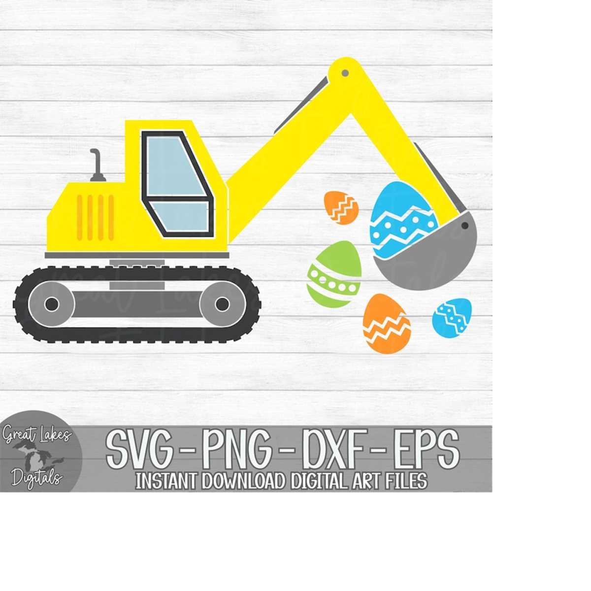 Easter Excavator - Instant Digital Download - svg, png, dxf, - Inspire ...