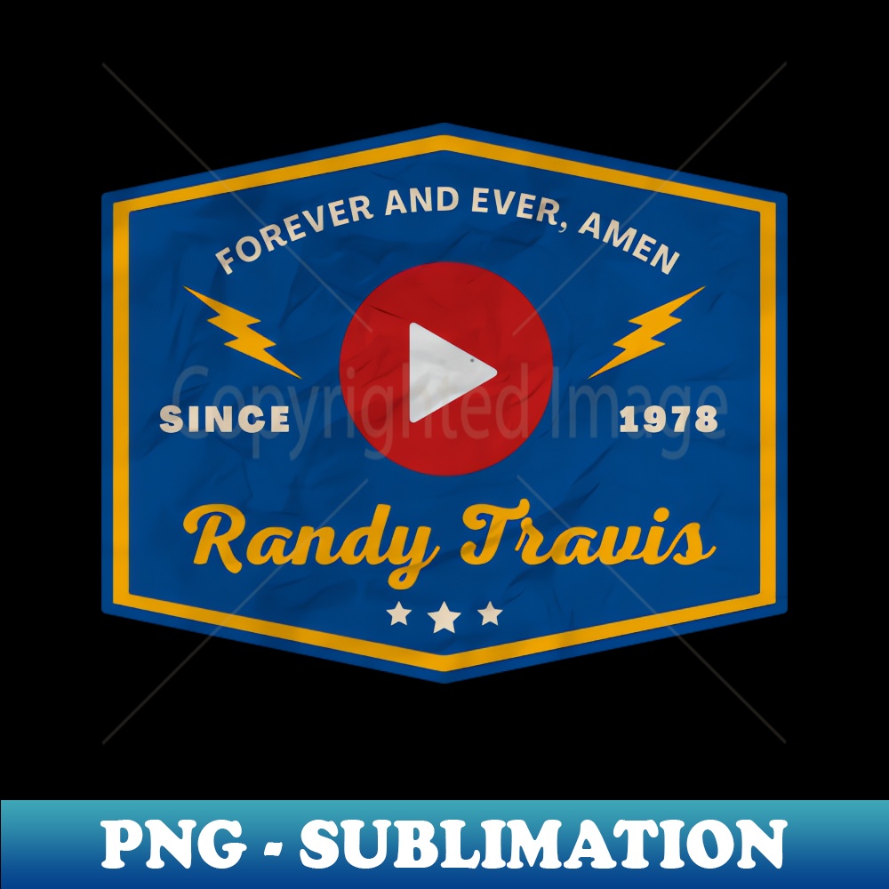 Randy Travis Play Button - Creative Sublimation PNG Downloa | Inspire ...