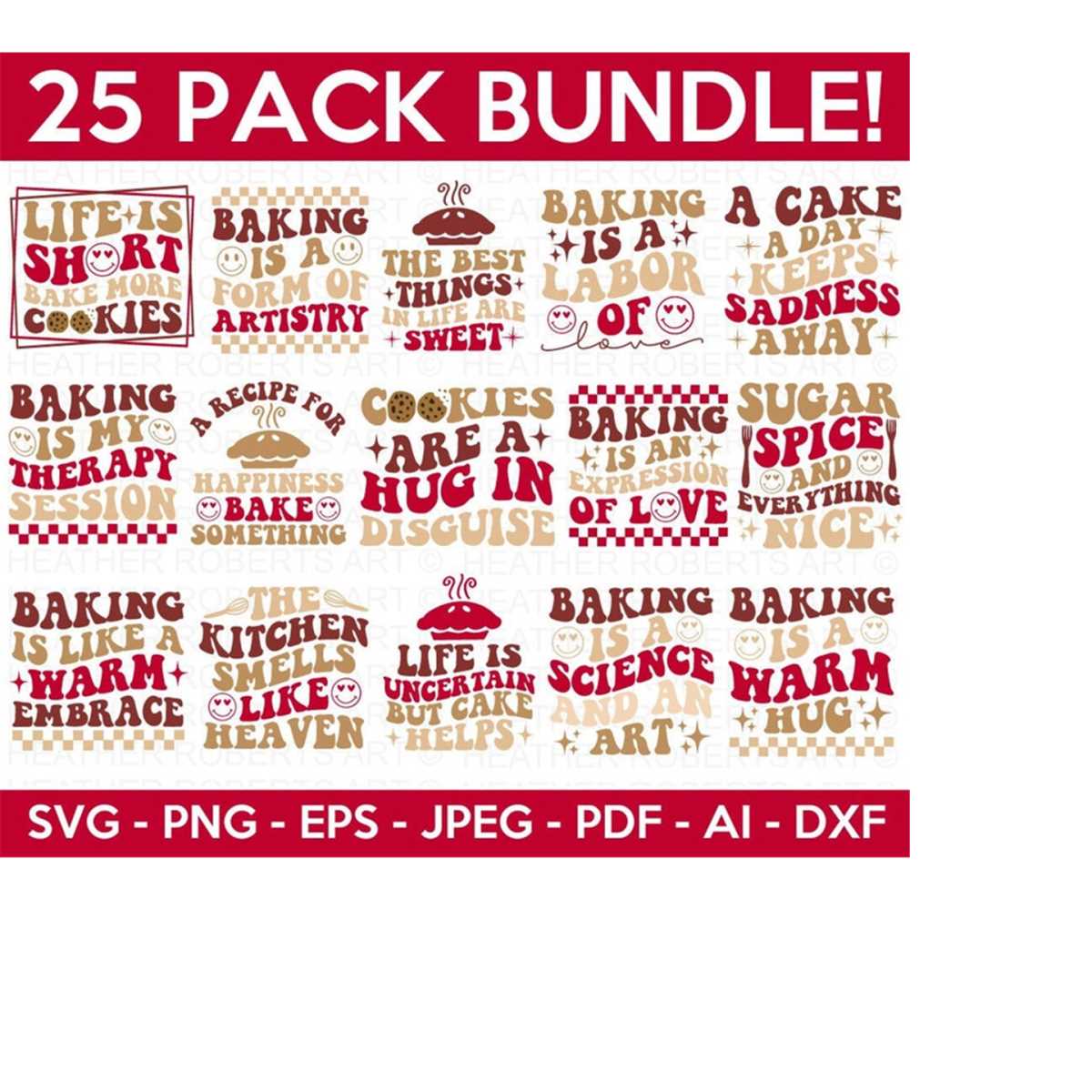 Retro Baking Svg Bundle, Kitchen SVG Bundle, Baking Svg, Bak - Inspire ...