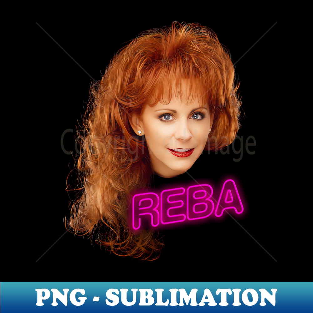 Reba Neon-Style 80s Fan Design - Professional Sublimation D - Inspire ...