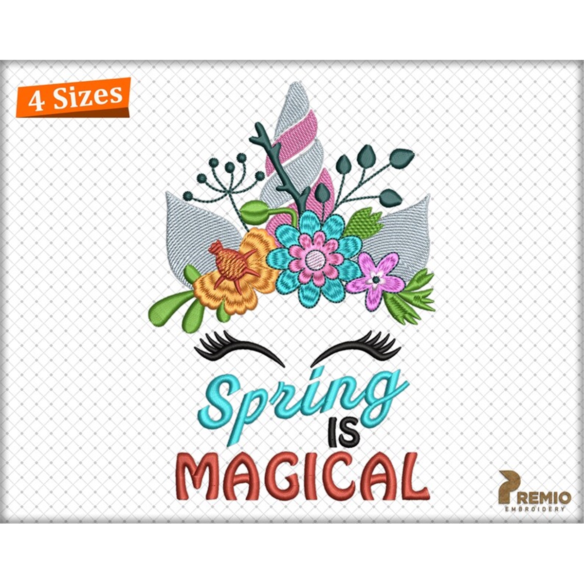 Hello Spring Machine Embroidery Design, Spring Unicorn Embro | Inspire ...