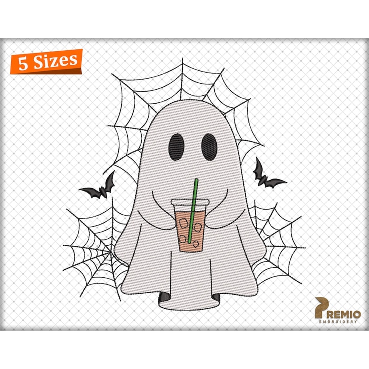 Ghost Coffee Embroidery Designs, Iced Coffee Ghost Machine E - Inspire ...