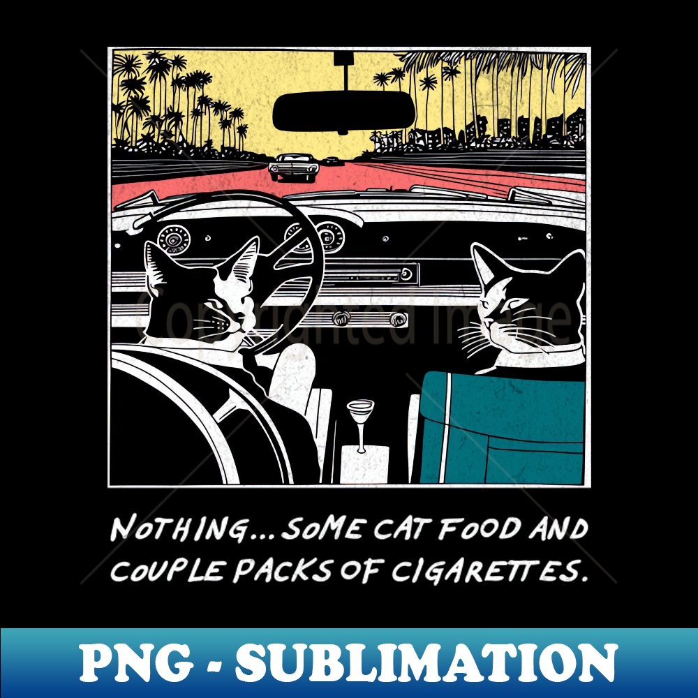 Cat Food And Pack of Cigarettes Ride Retro Cats - Premium PN | Inspire ...