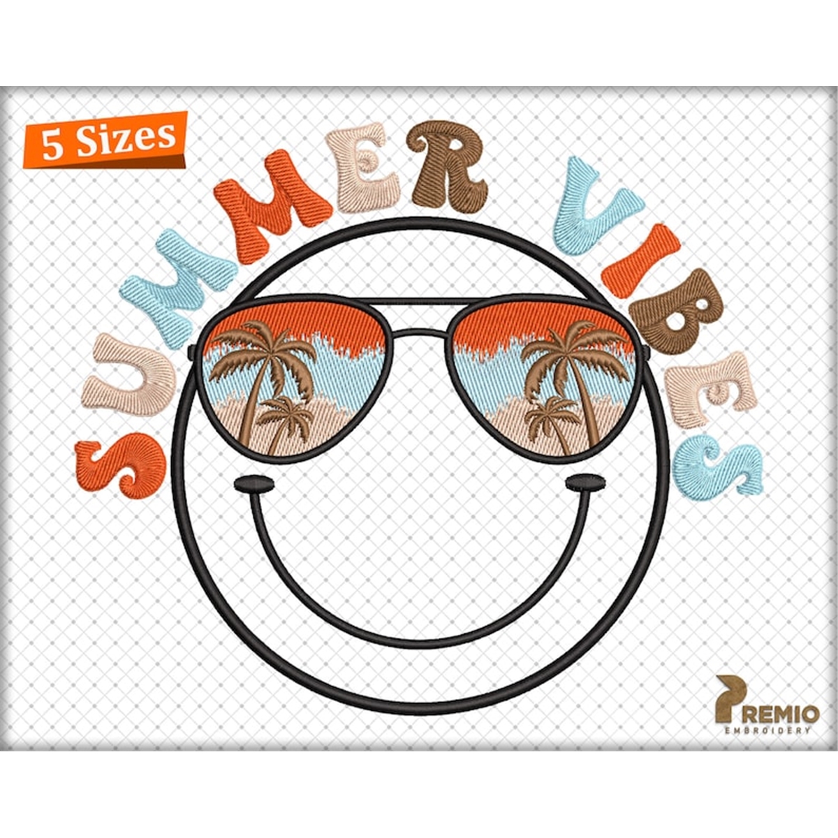 Summer Embroidery Design, Hello Summer Vibes Applique Design - Inspire ...