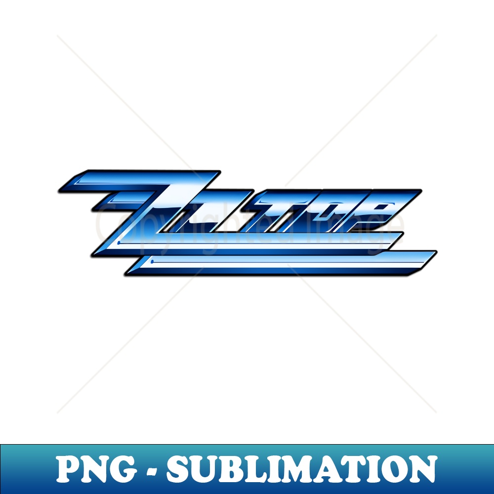 ZZ TOP Logo Blue - PNG Transparent Sublimation Design - Inst - Inspire ...