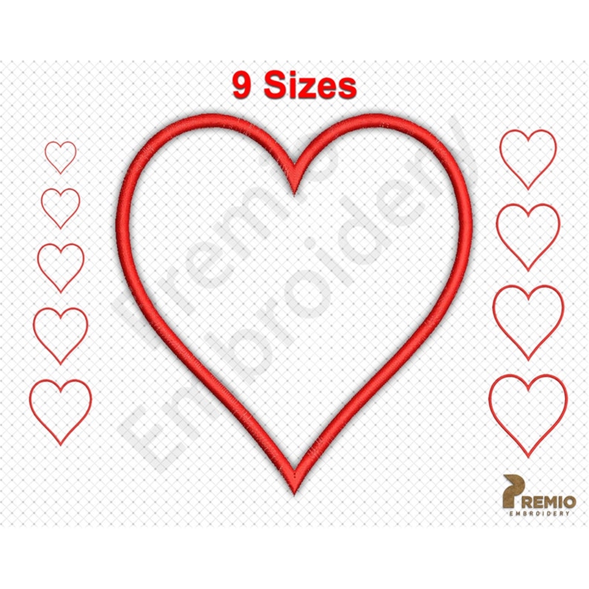 Heart Applique Design, Heart embroidery design, Heart Appliq - Inspire ...