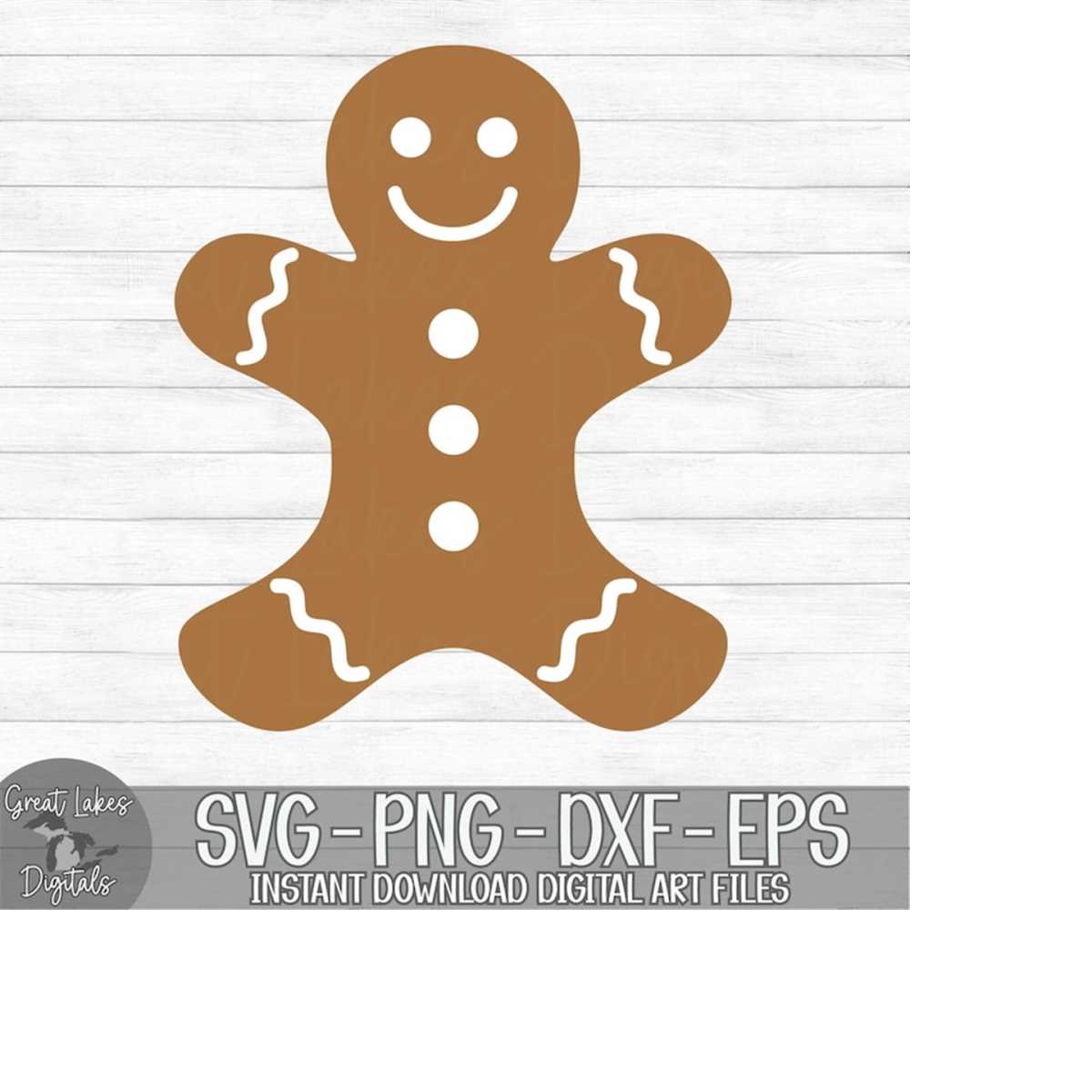 Gingerbread Man - Instant Digital Download - svg, png, dxf, - Inspire ...