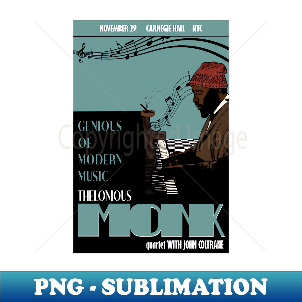Thelonious Monk Jazz Poster - Aesthetic Sublimation Digital - Inspire ...