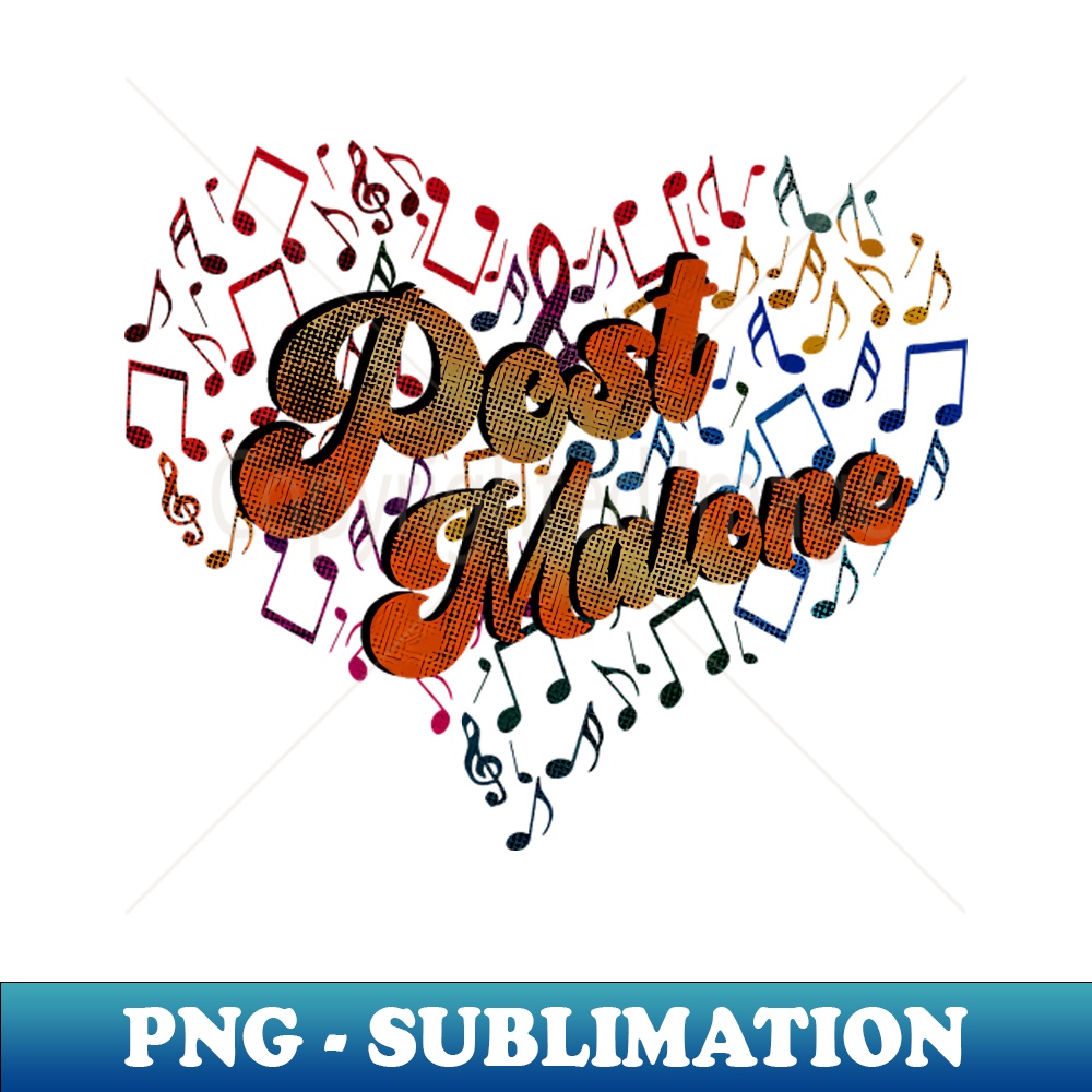 Colorful Heart Tone-Post Malone - Instant Sublimation Digita | Inspire ...
