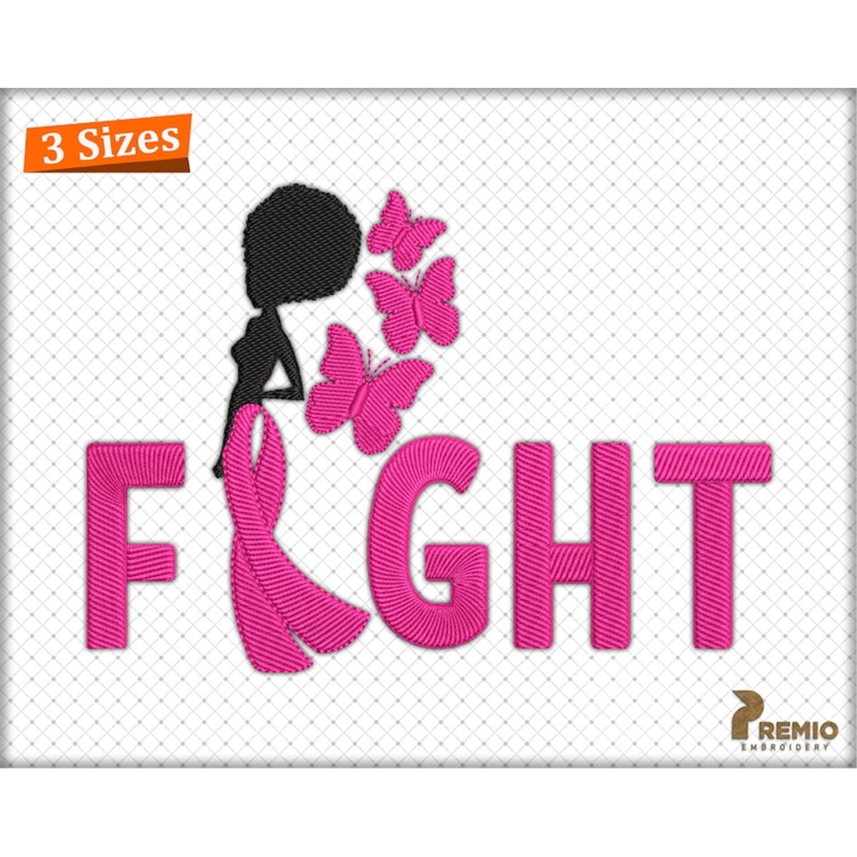 Cancer Awareness Embroidery Design, Fight Agaist Brest Cance | Inspire ...