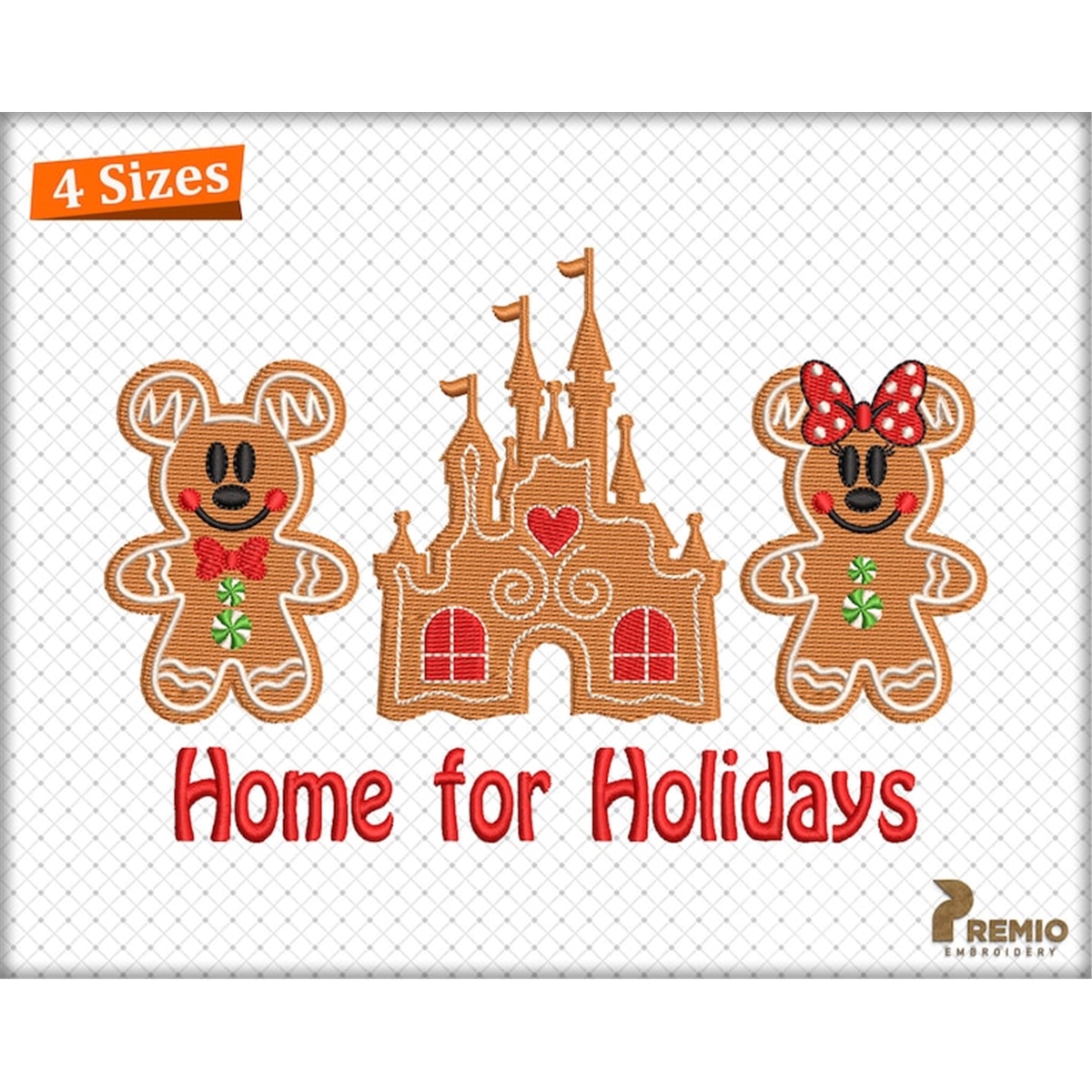 Gingerbread House Embroidery Design | Inspire Uplift