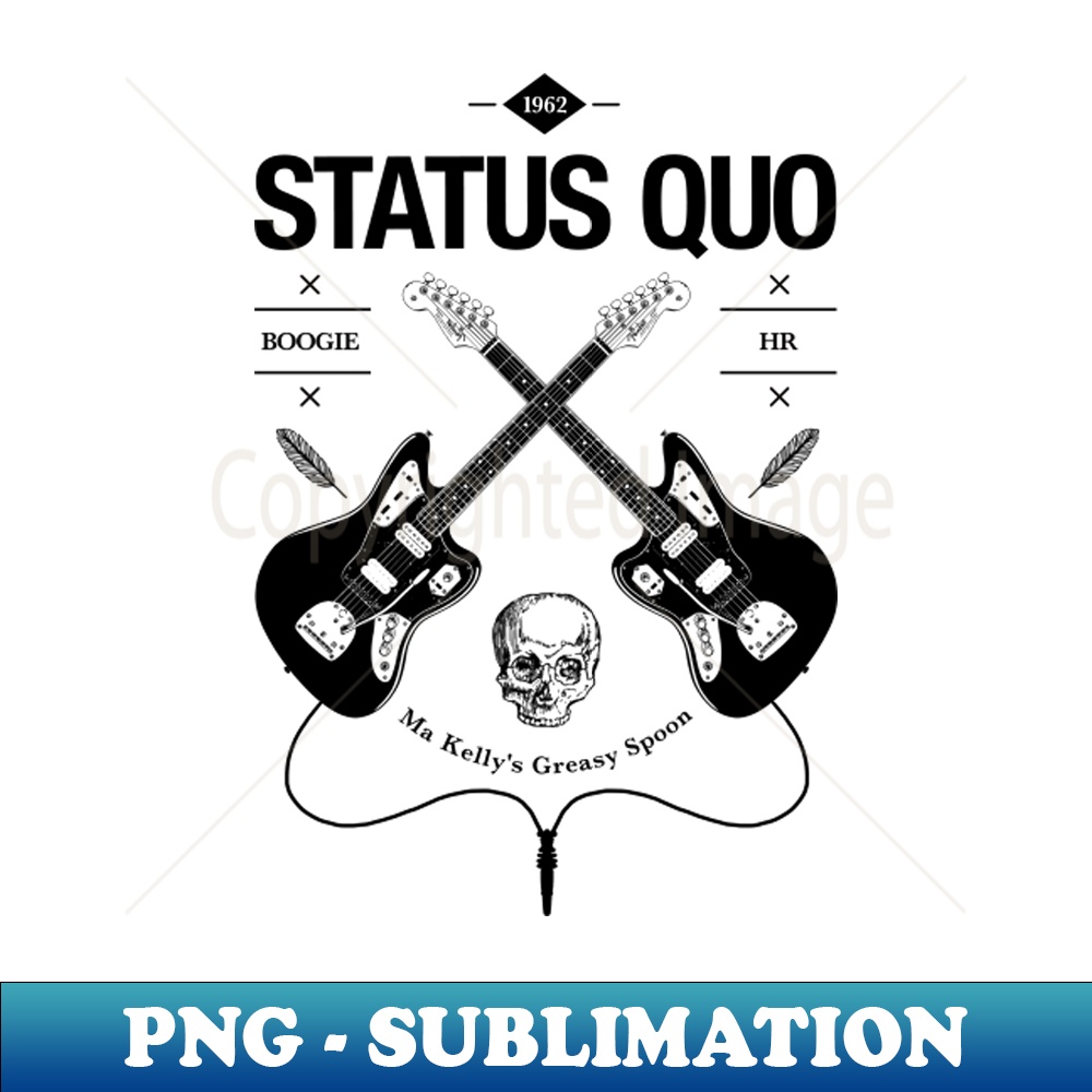 Status Quo Guitar Vintage Logo - Premium PNG Sublimation Fil | Inspire ...
