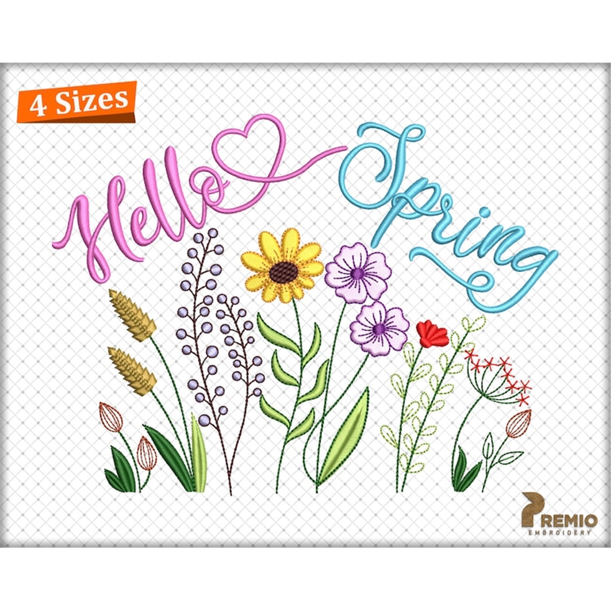 Hello Spring Embroidery Design, Hello Spring Machine Embroid | Inspire ...