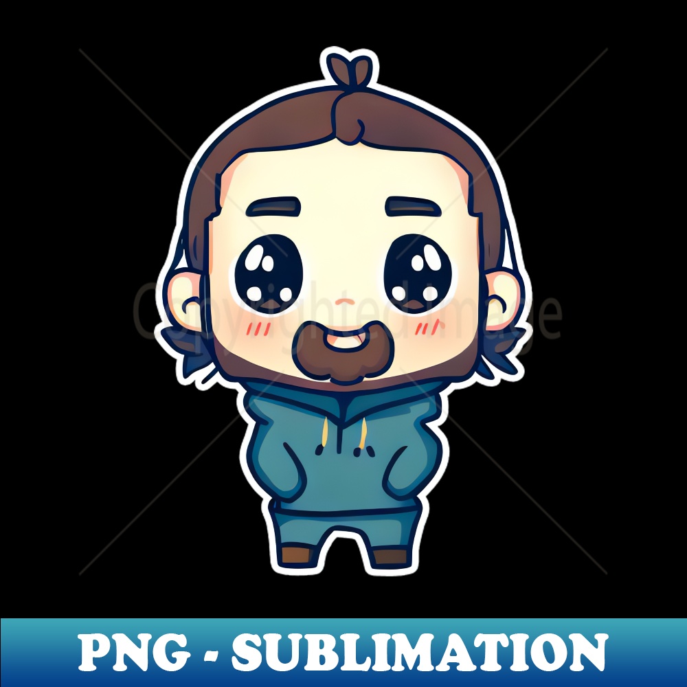 Post Malone Kawaii Illustration - Unique Sublimation PNG Dow - Inspire ...
