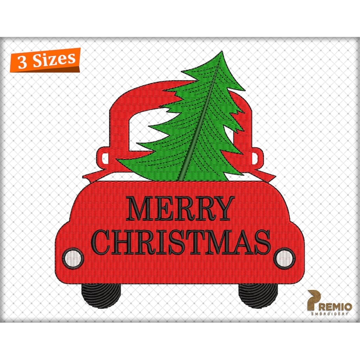 Merry Christmas Truck Embroidery, Christmas Truck Tree Embro | Inspire ...