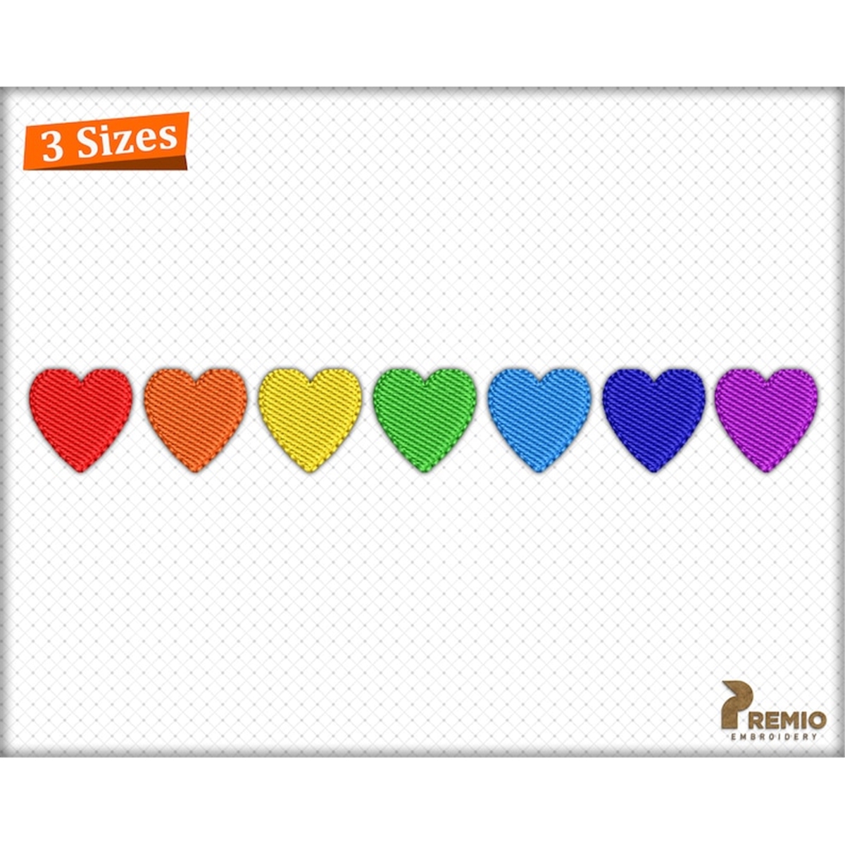 Rainbow Heart Embroidery Design, Rainbow Hearts Embroidery D | Inspire ...