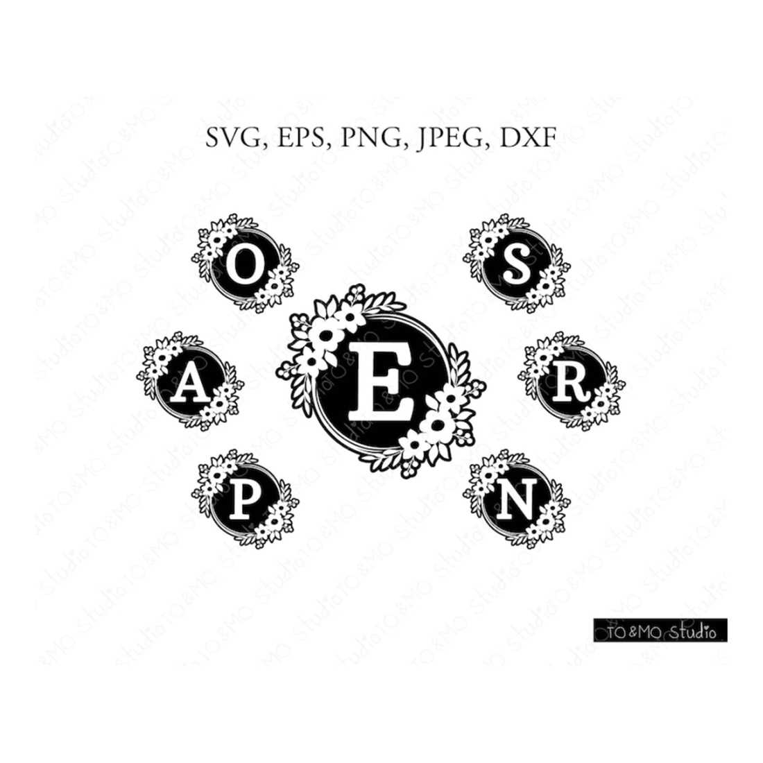 Monogram Svg, Monogram Alphabet Svg, Monogram Clipart, Flowe | Inspire ...