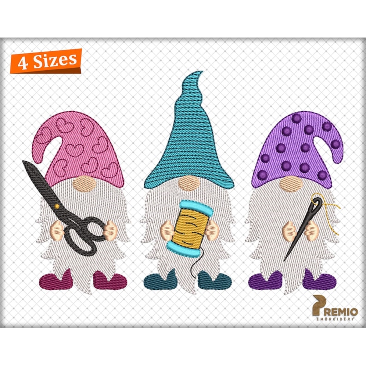 Sewing Gnome Embroidery Designs, Sewing Machine Embroidery D | Inspire ...