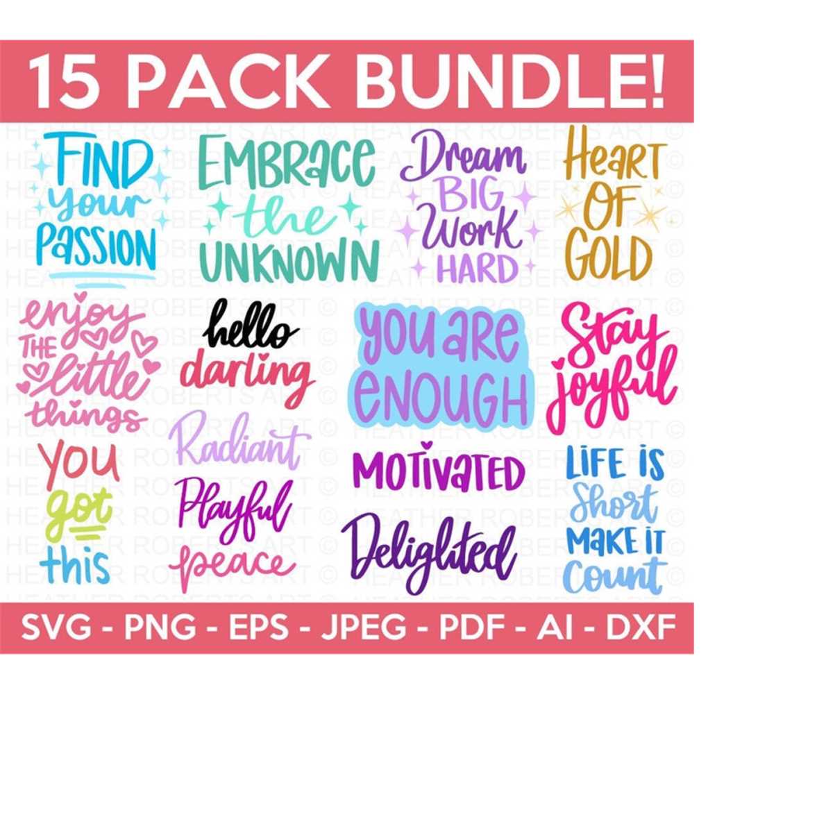 Positive Quotes SVG Bundle, Motivational Quotes SVG, Inspira - Inspire ...