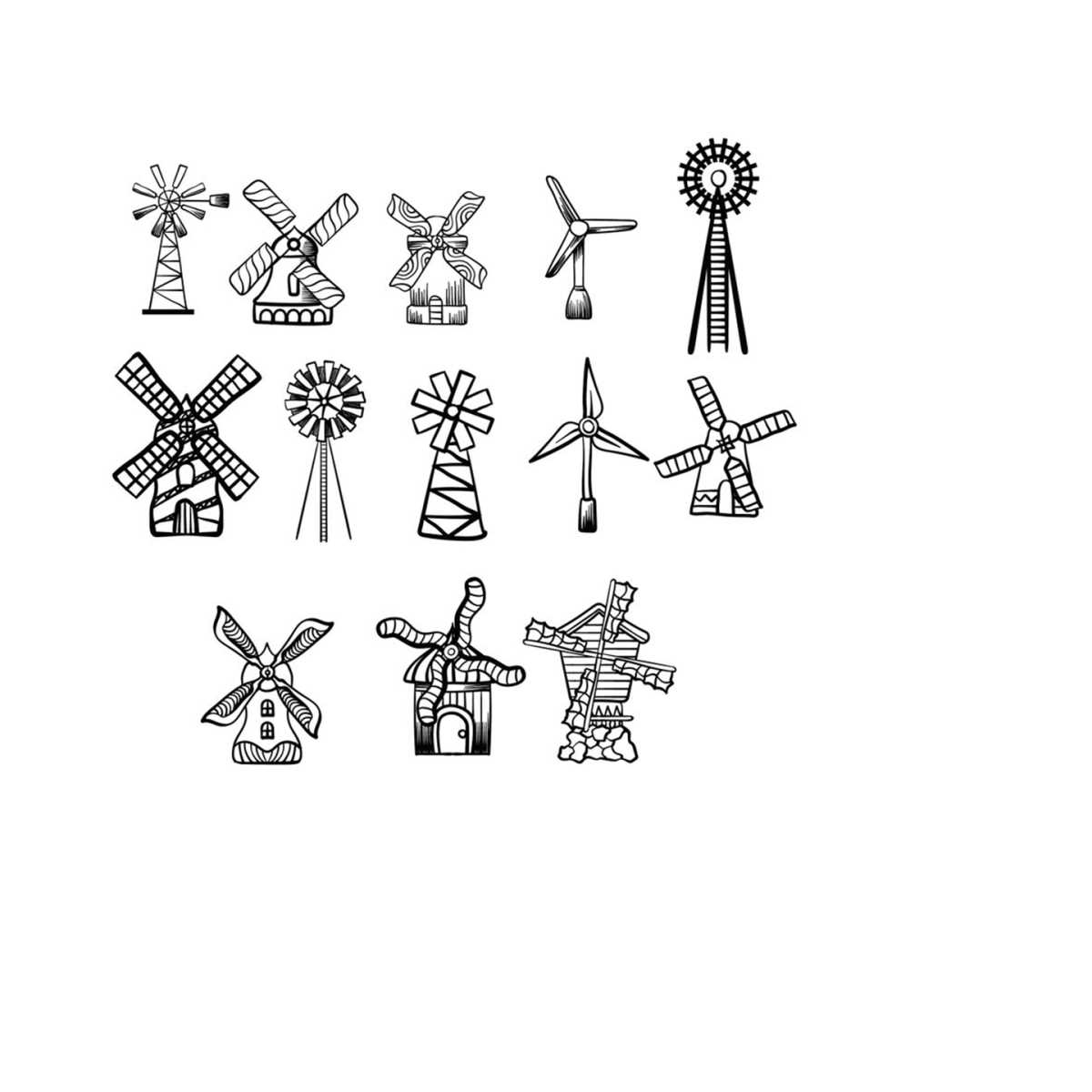 Windmill Bundle svg , Farm Windmill SVG, PNG, EPS, dxf, jpg - Inspire ...
