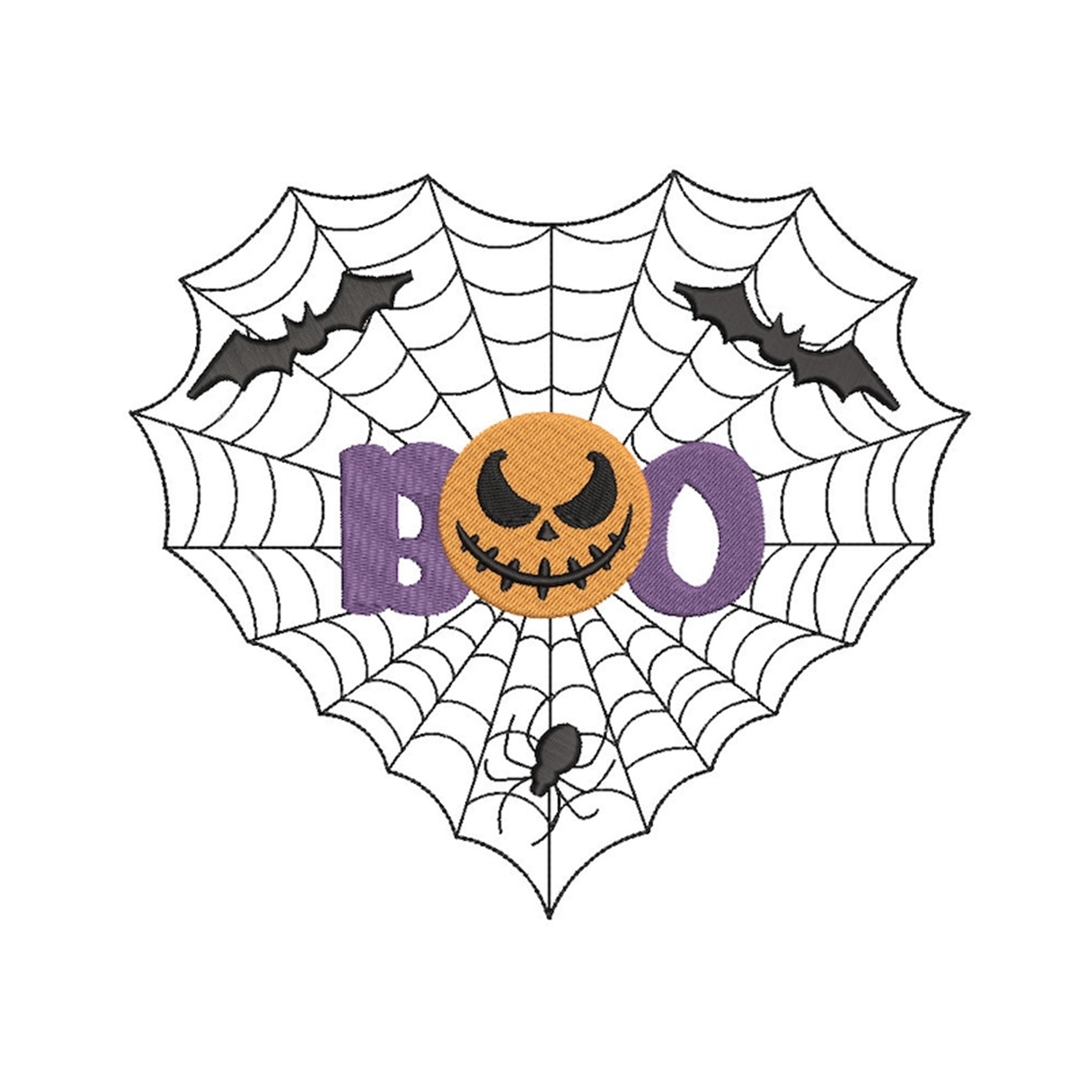 Spider Web, Boo, Halloween Machine Embroidery | Inspire Uplift