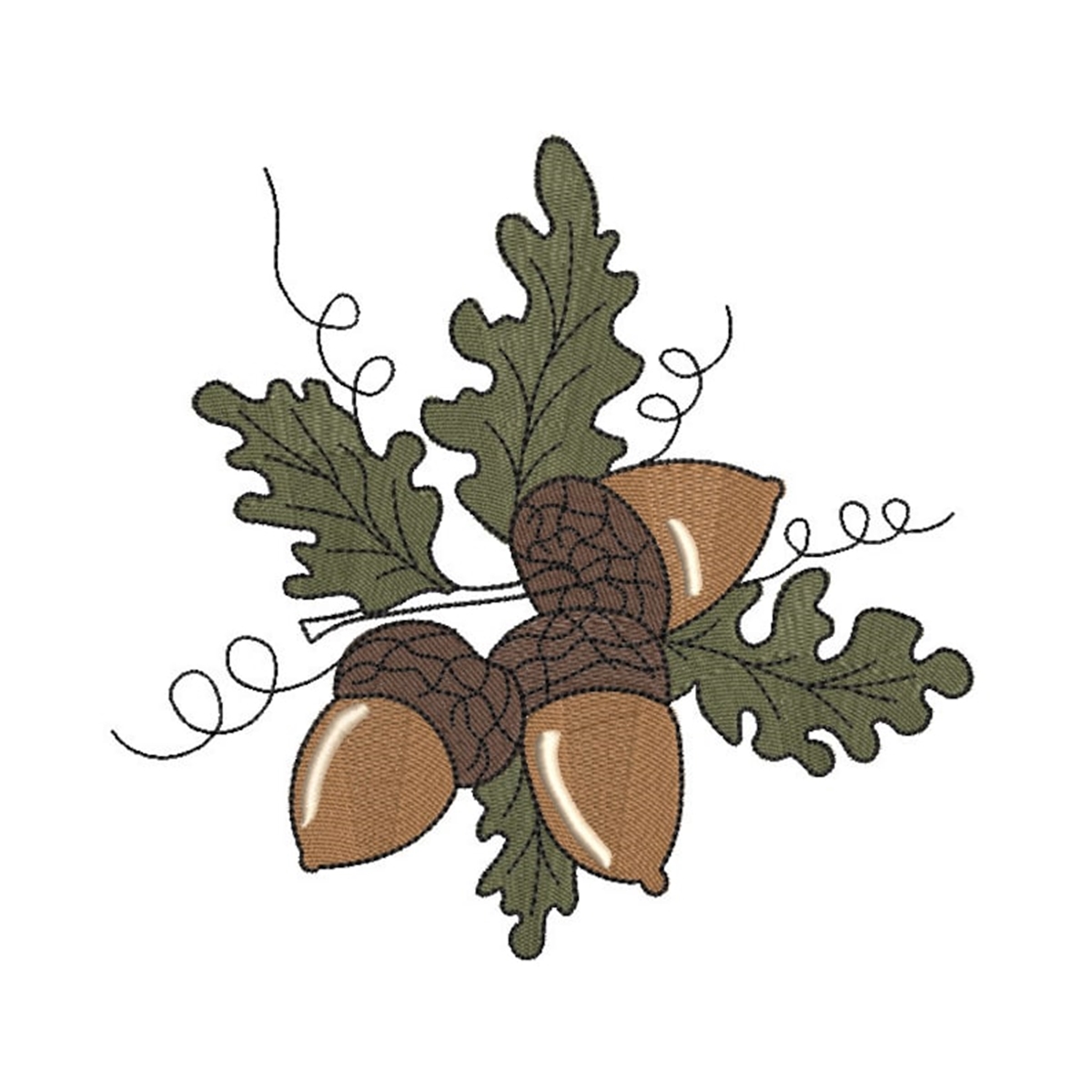 Acorn, Machine Embroidery Design - Inspire Uplift