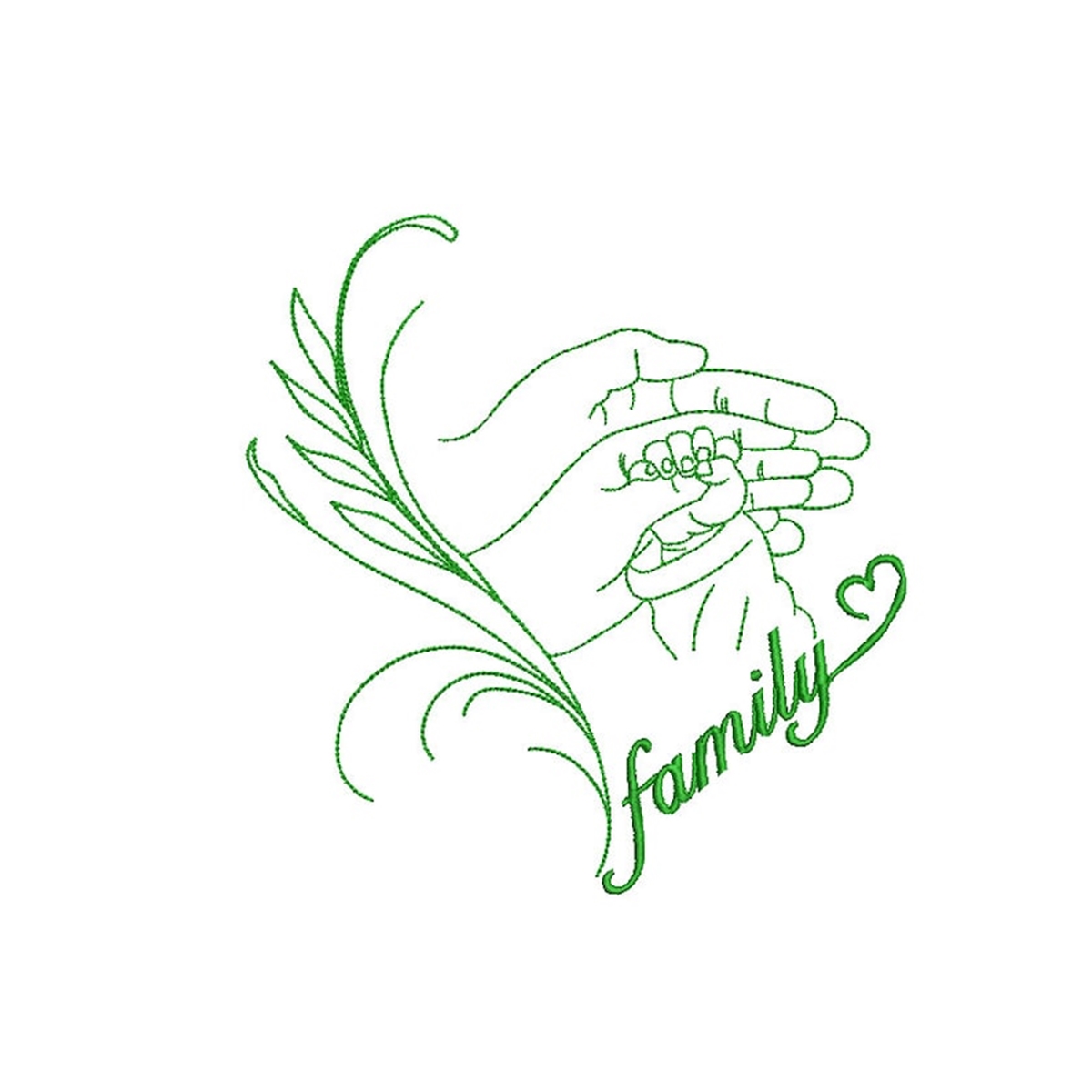 Baby Hand Machine Embroidery Design | Inspire Uplift