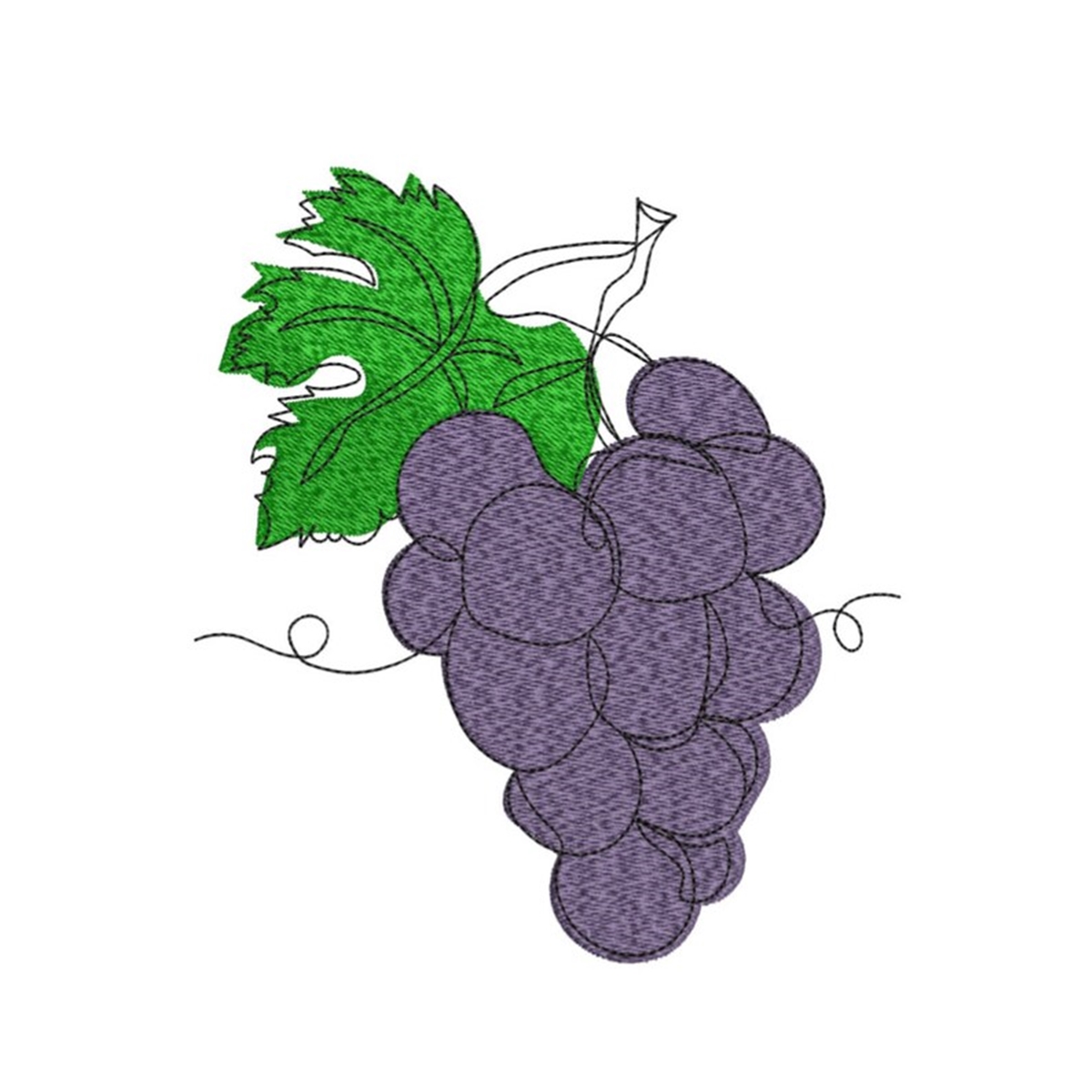 Grape Vine Machine Embroidery Design - Inspire Uplift
