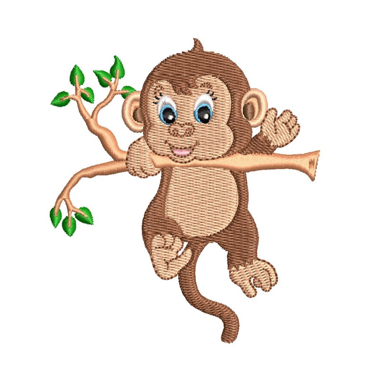 Baby Monkey Machine Embroidery Design | Inspire Uplift