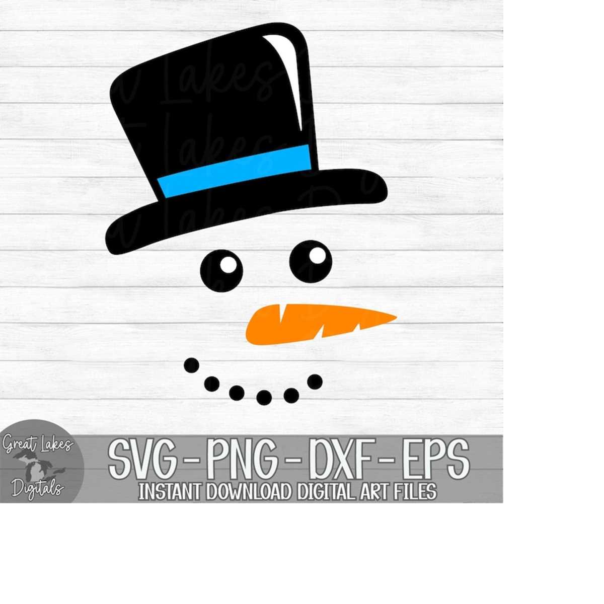 Snowman - Instant Digital Download - svg, png, dxf, and eps - Inspire ...