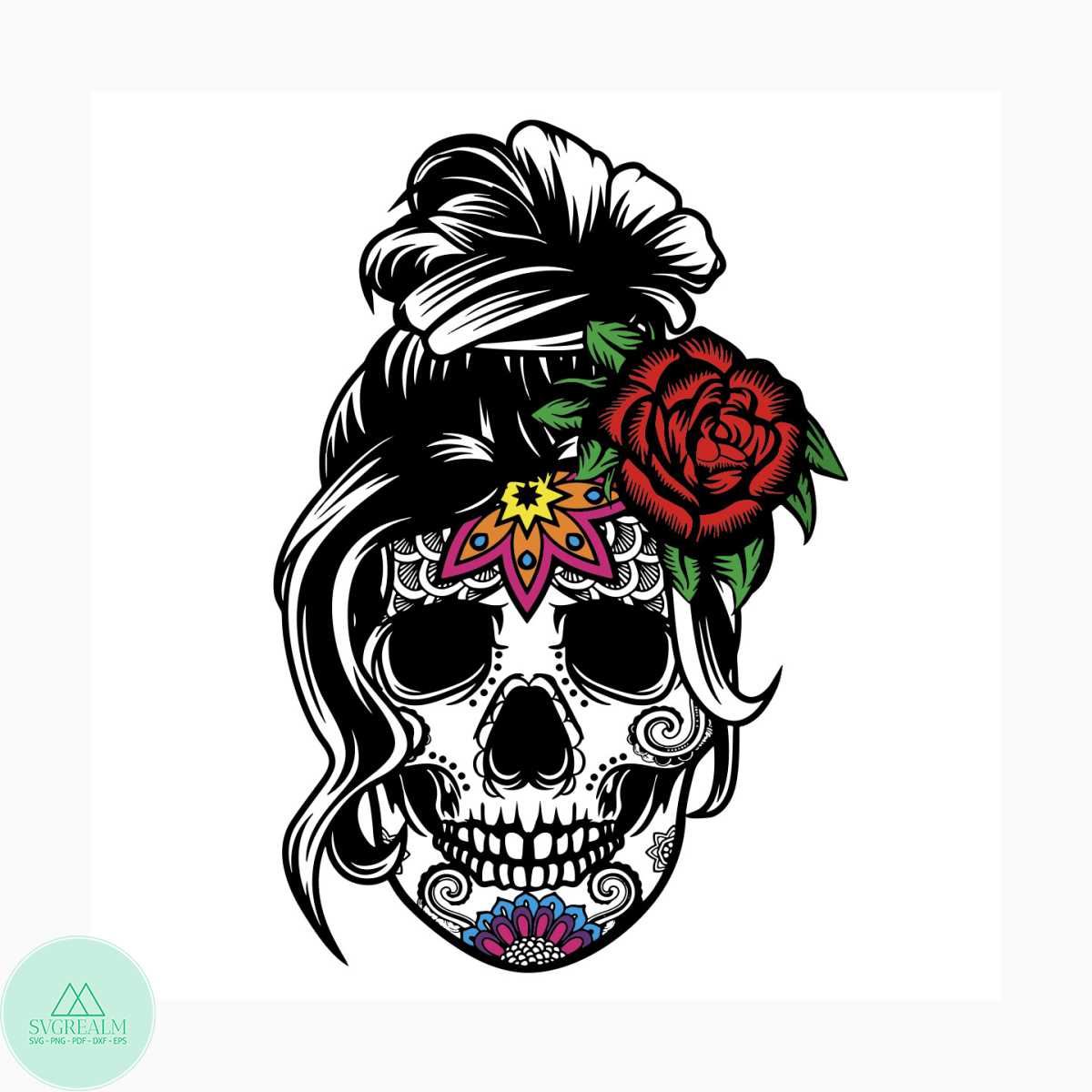 women skull svg - Inspire Uplift