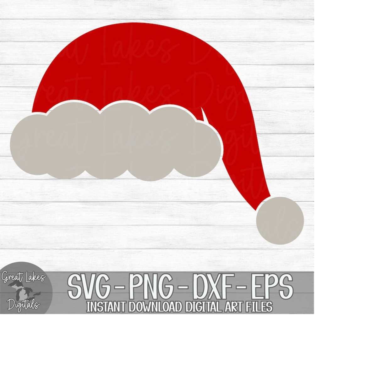 Santa Hat - Instant Digital Download - svg, png, dxf, and ep | Inspire ...