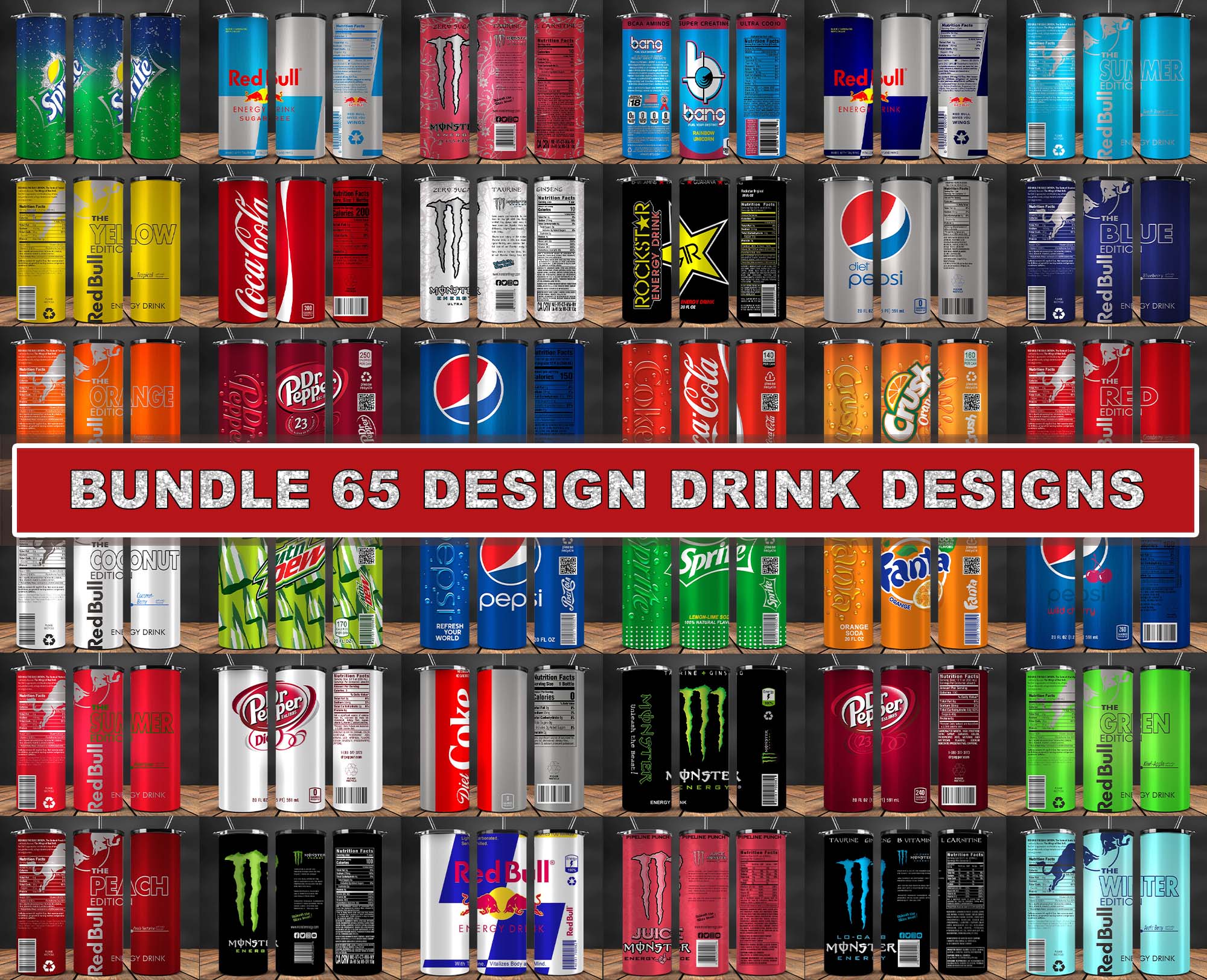 Bundle 65 Design Drink Designs, Tumbler Bundle Design, Subli - Inspire ...