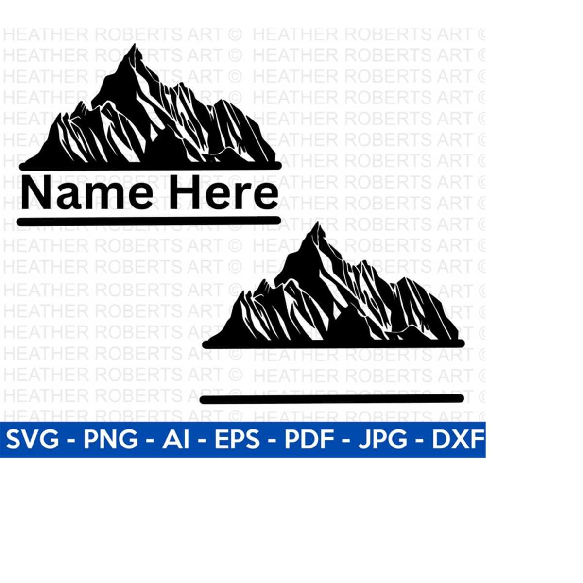 Mountain Split Monogram SVG, Landscapes SVG, Mountain Silhou - Inspire ...