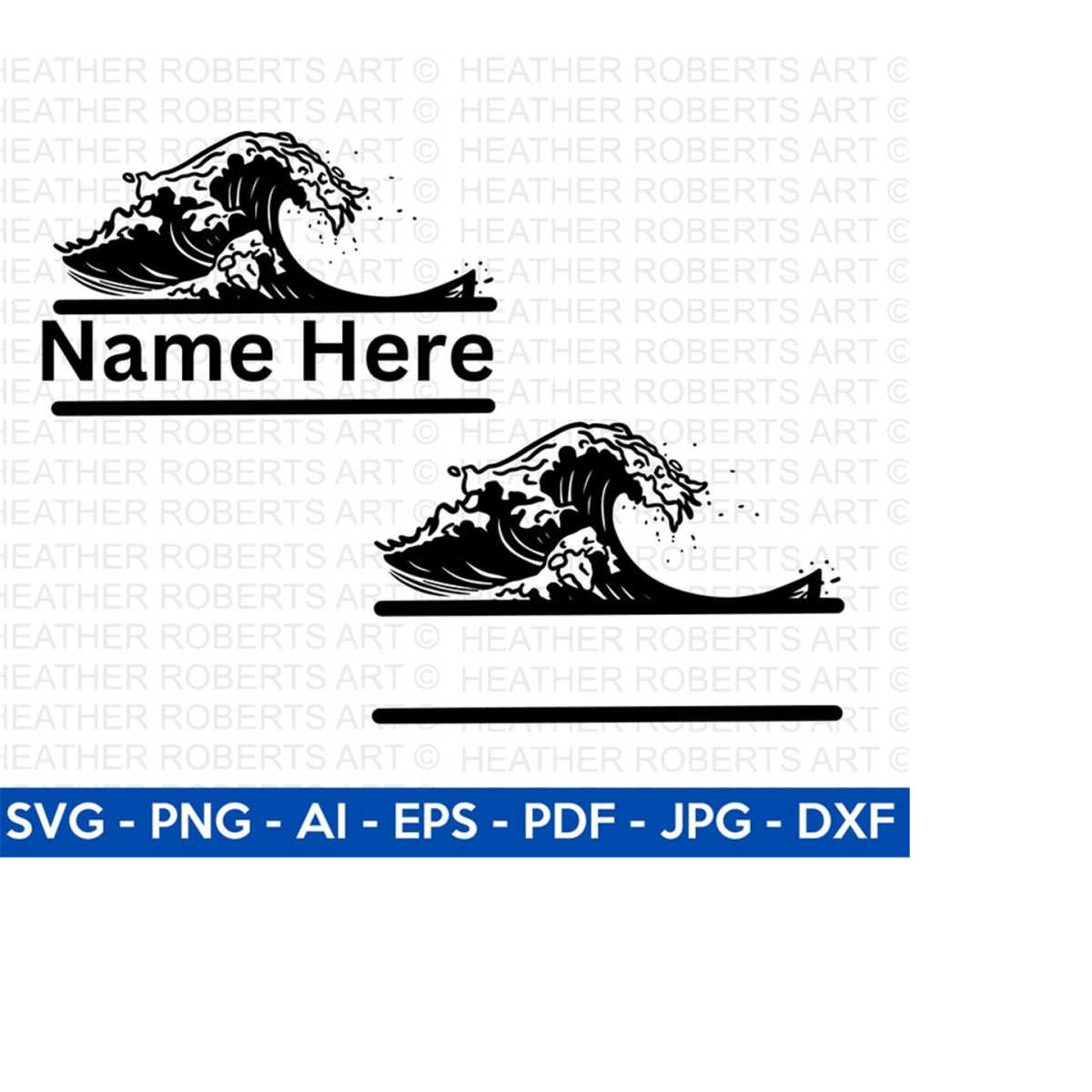 Ocean Waves Split Monogram SVG, Ocean SVG, Waves svg, Sea Sv - Inspire ...