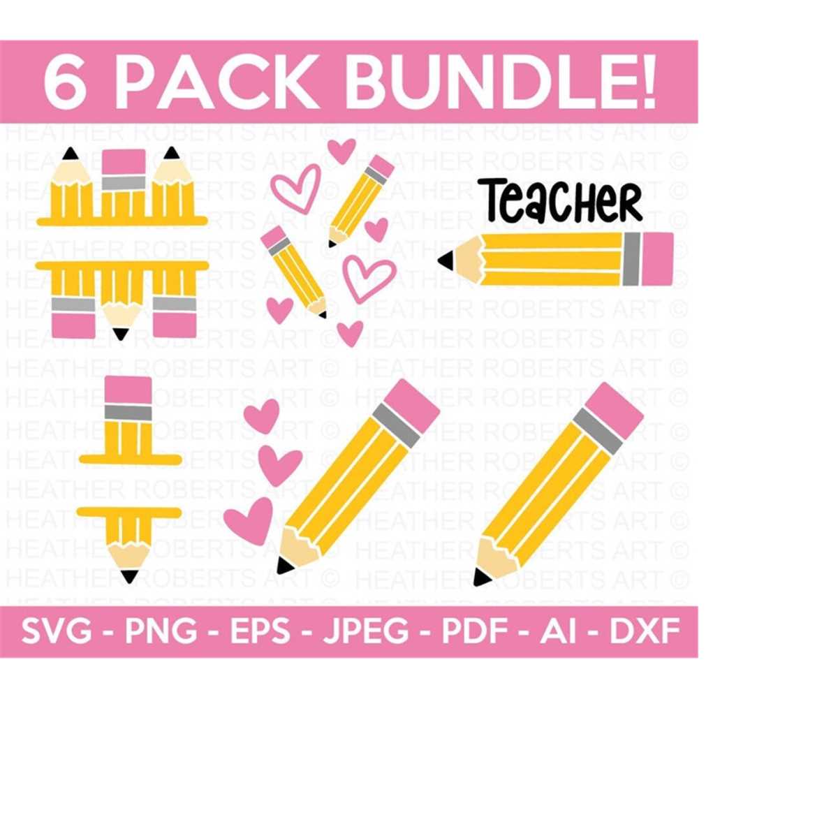 Pencil Svg Bundle, Pencil Clipart, Drawing Material, Back to | Inspire ...