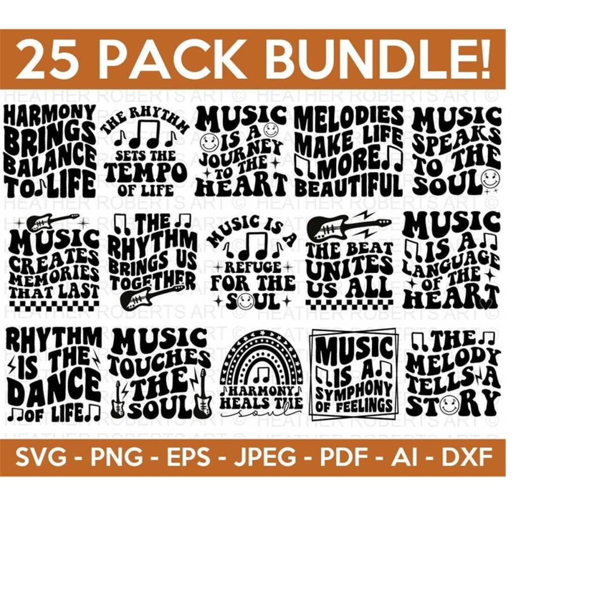 Retro Musical Svg Bundle, Music Svg Bundle, Musical Svg, Mus | Inspire ...