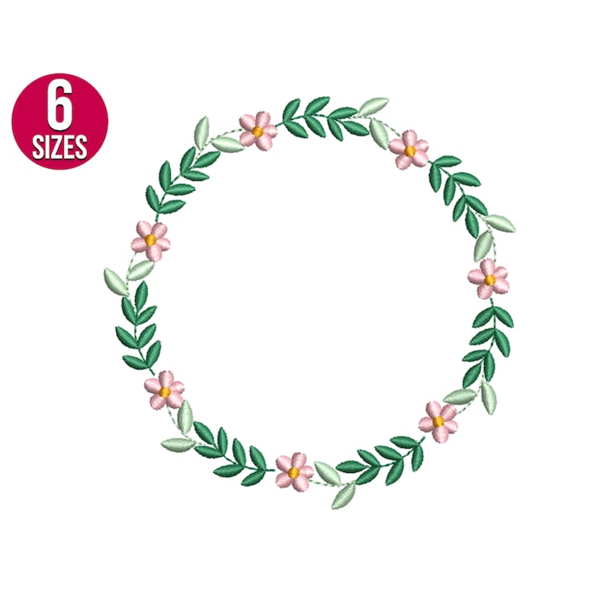 Floral wreath embroidery design, Flower frame, Machine embro - Inspire ...