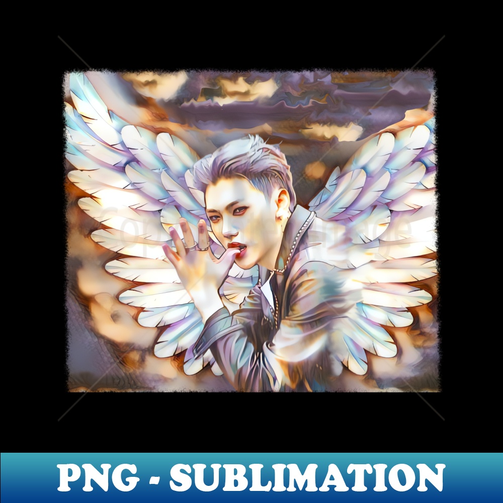 K-pop Stray Kids Felix Angel Wings Fan Art - Decorative Subl - Inspire ...