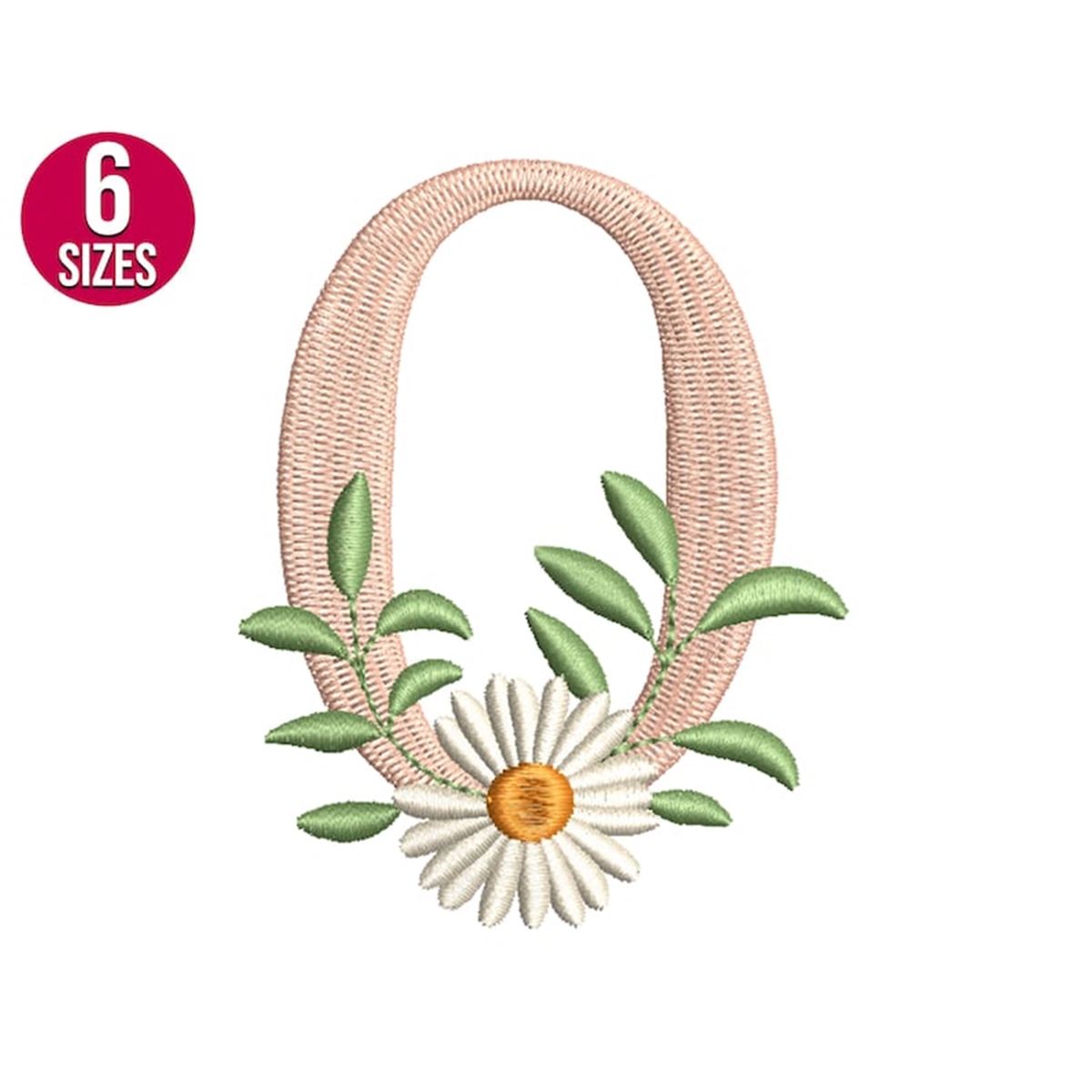 Floral Font Flower alphabet O letter embroidery design, Mach - Inspire ...