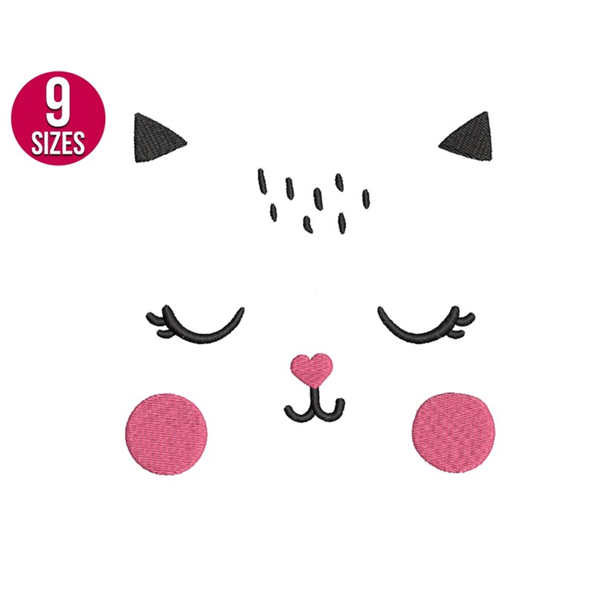 Cat face embroidery design, Machine embroidery design, Digit | Inspire ...