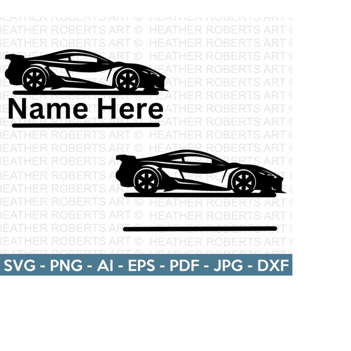 Sports Car Split Monogram SVG, Sports Car Silhouette, Luxury - Inspire ...